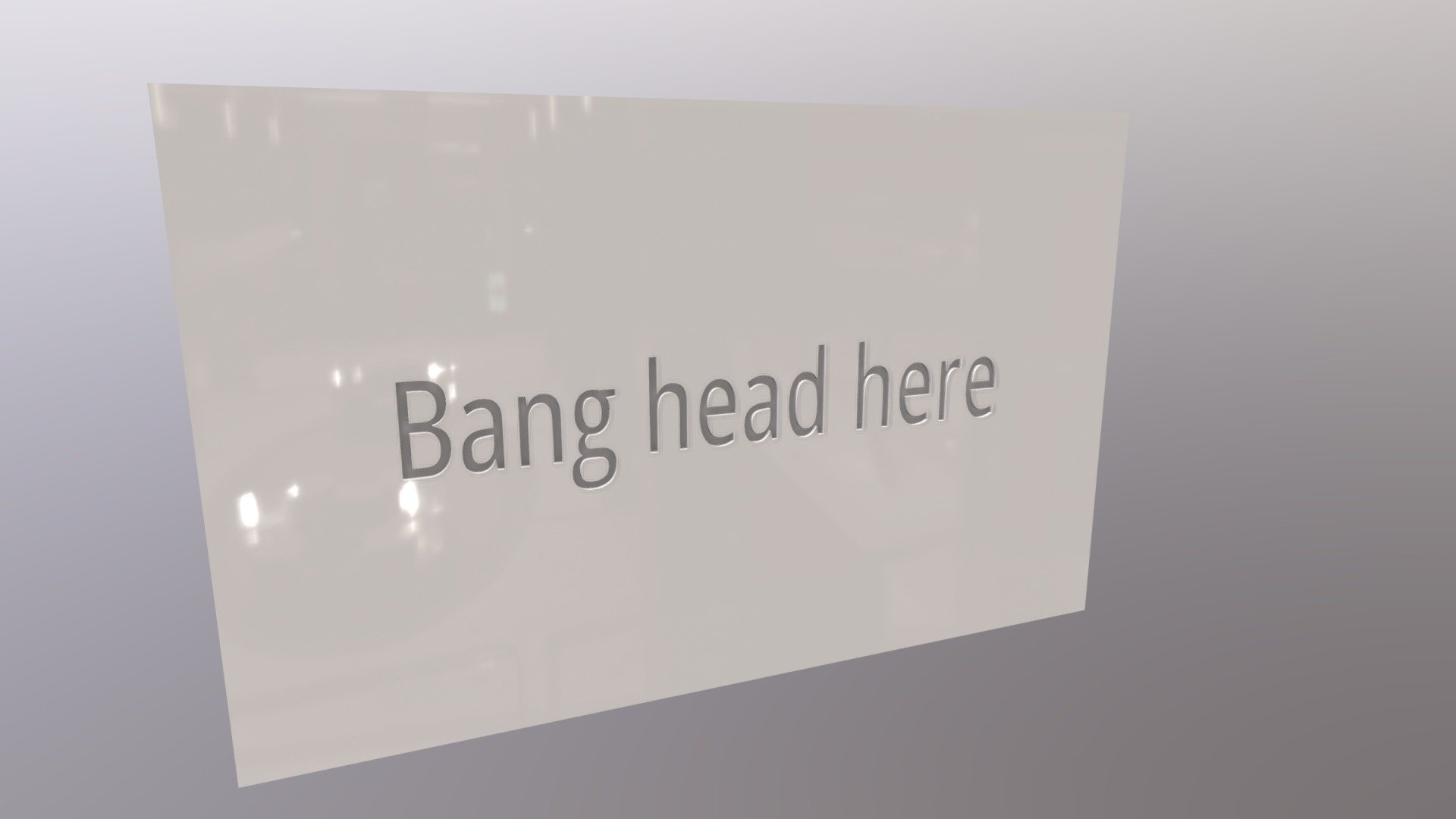 Bang Head Here sign - Download Free 3D model by Mr. Snark (@Mr-Snark ...