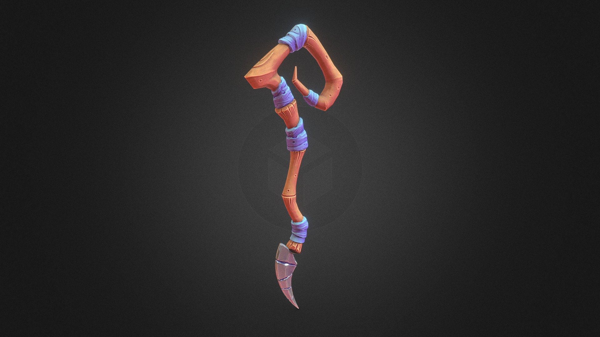 Stylized Low Poly Staff - 3D model by Burak Özcan (@ozcanburak8 ...