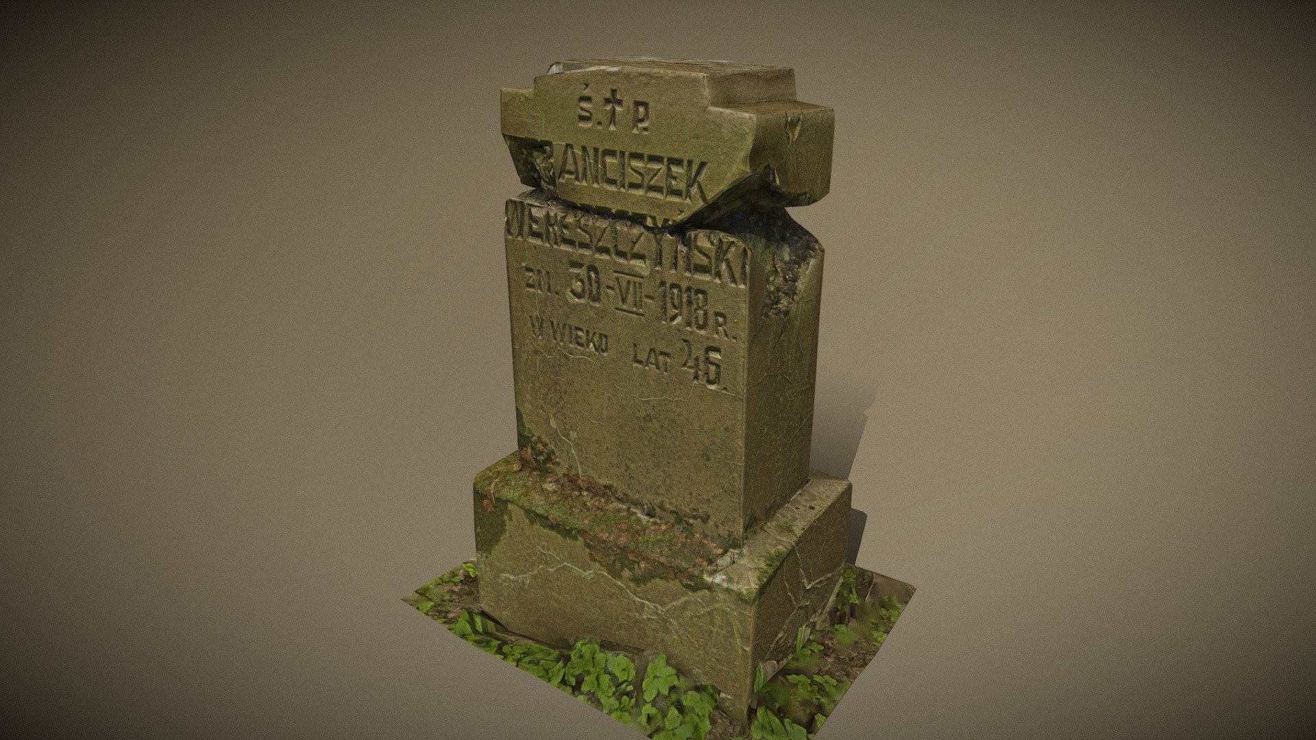 Photoreal scanned Cracked Grave stone LOD 0-2 - Buy Royalty Free 3D ...