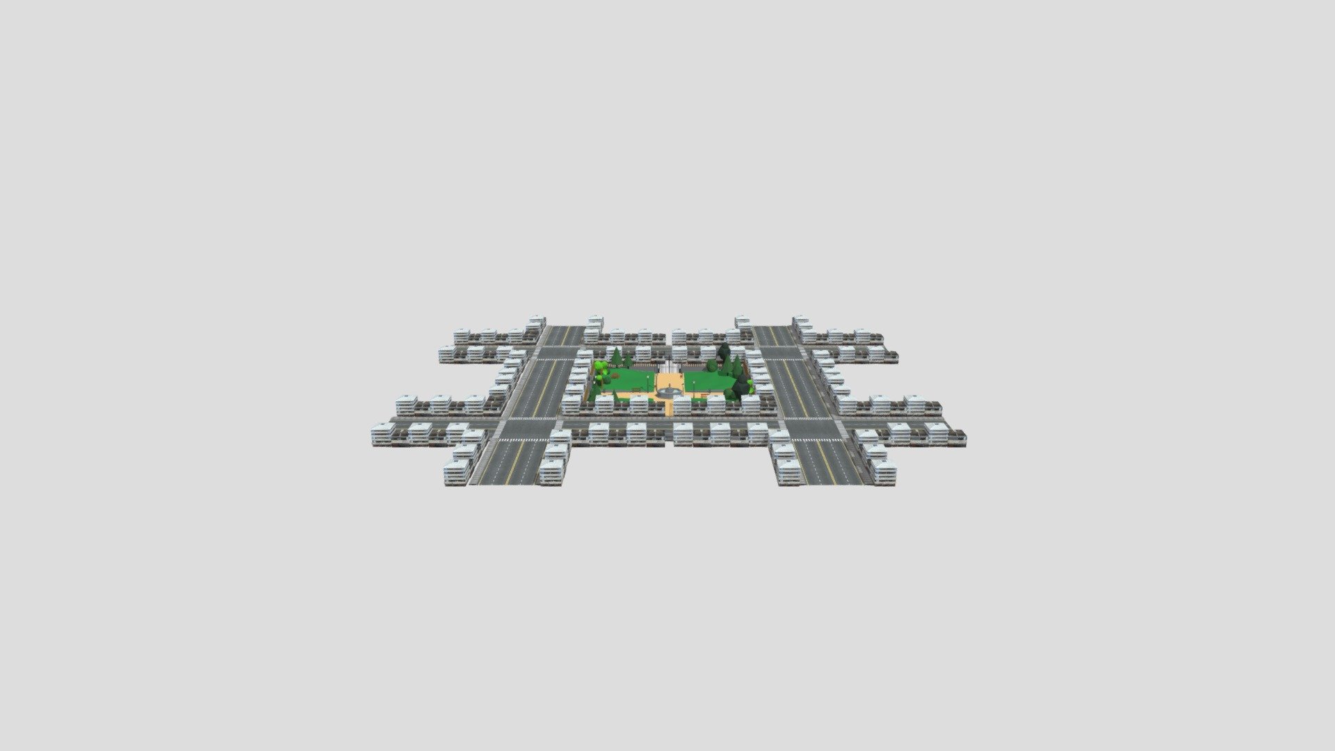 Intersection with park - Download Free 3D model by zshani7474 [058b566 ...