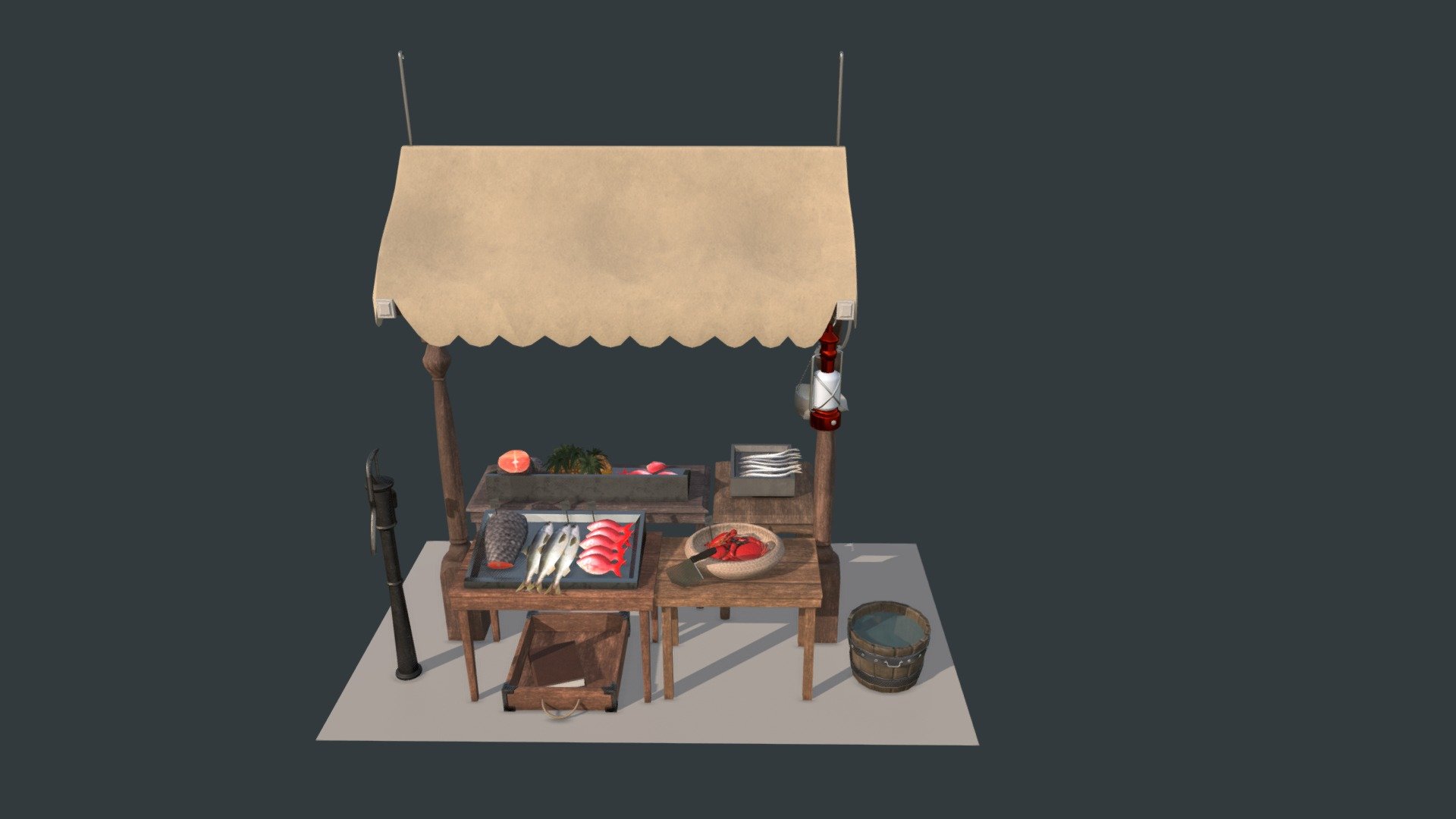 Fish Stand (UV'd) - 3D model by AnastasiaLarkins [058bc20] - Sketchfab