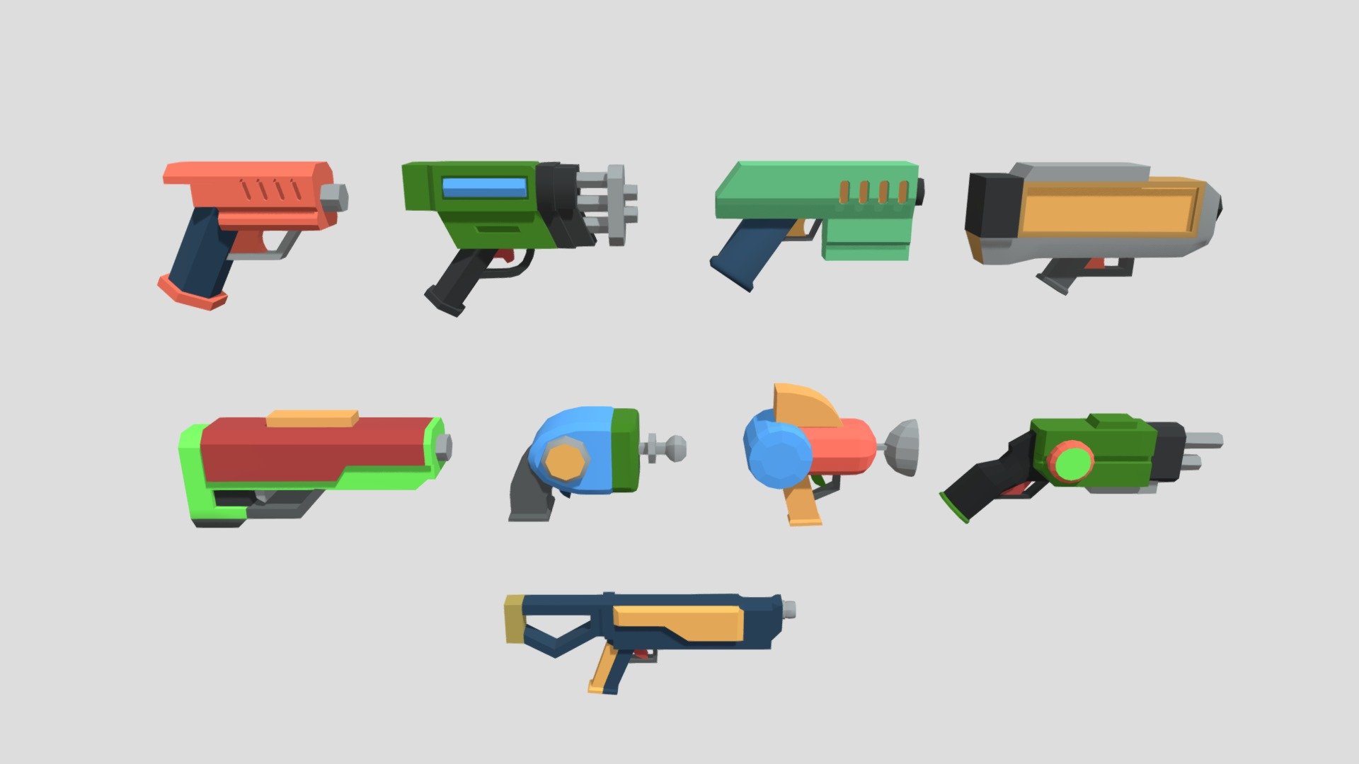 Gun low poly - Download Free 3D model by Abdullah Ammar (@aboud ...
