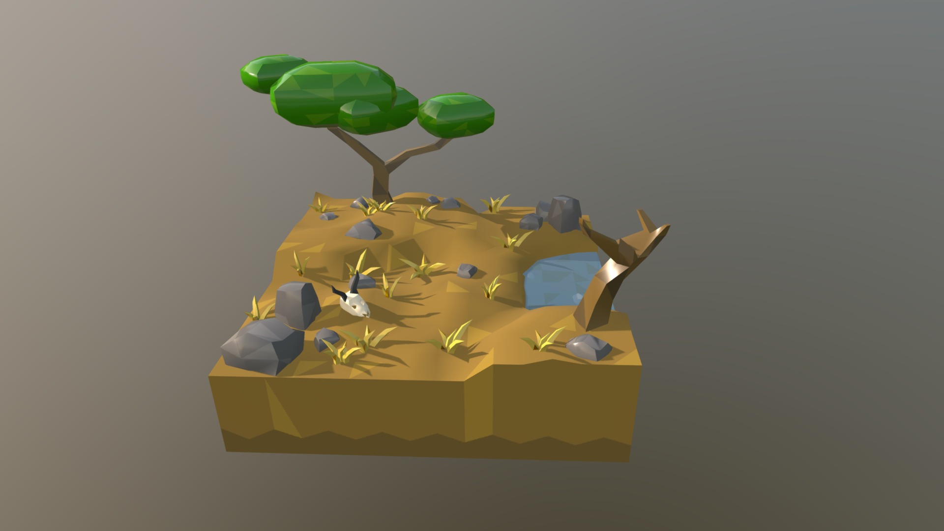 Honey Badger Habitat Low Poly - 3D model by merrychuu [058cc8e] - Sketchfab