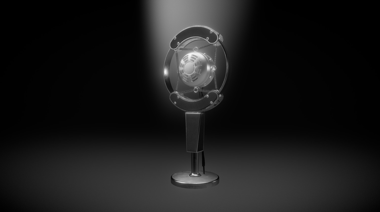 1920 Vintage Microphone - 3D model by legi (@legice) [058d407] - Sketchfab