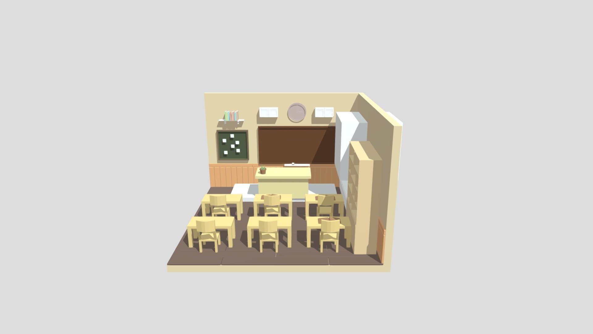 Classroom - 3D model by yueyangzhen [0592dc5] - Sketchfab