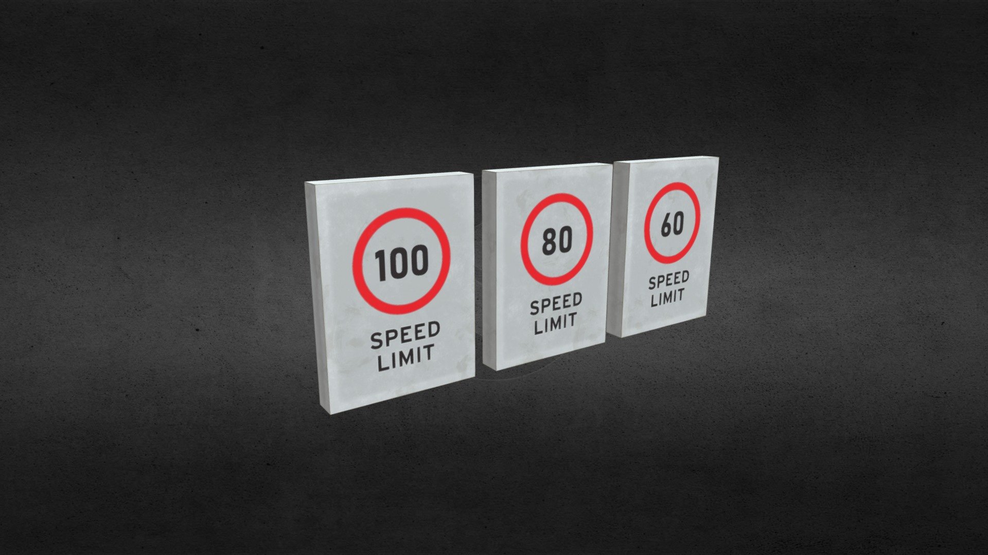 Speed Limit Marks (Single Model From Asset Pack) - Download Free 3D ...