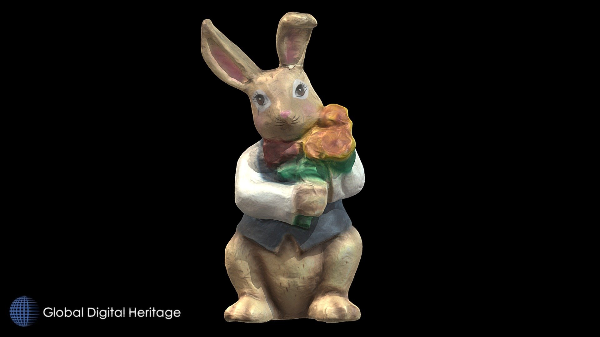 Vintage Papier Mâché Easter Bunny Decoration - Download Free 3D model ...