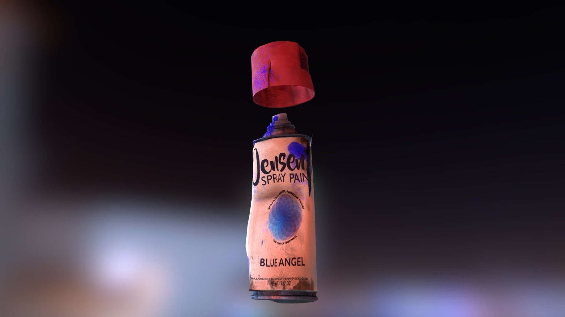 Textured Spray Paint Can Final - 3D model by anakbeltran [05a0b02 ...