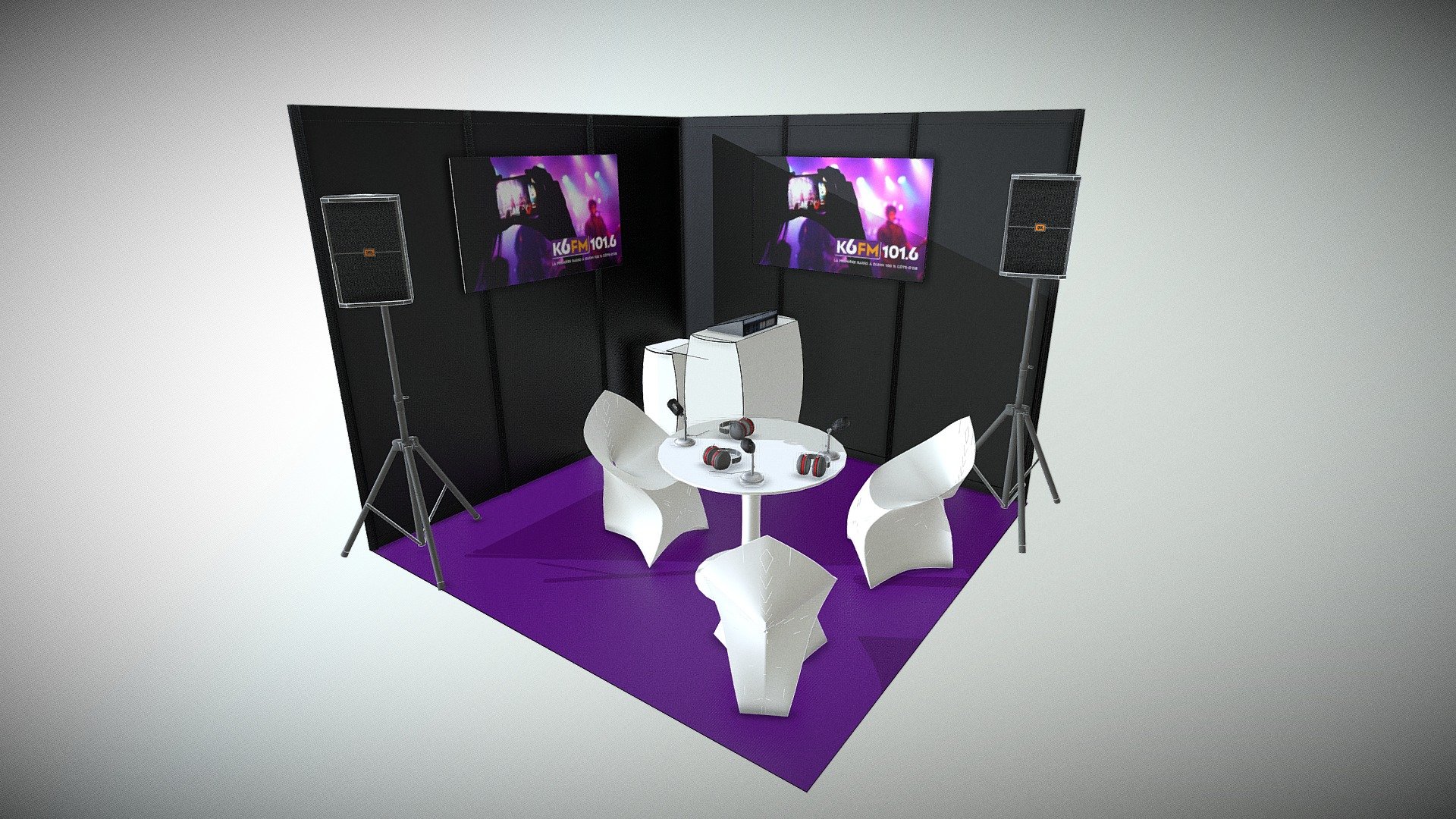 STUDIO LIVE K6FM - 3D model by AGENCE5MAJEUR [05a1abf] - Sketchfab