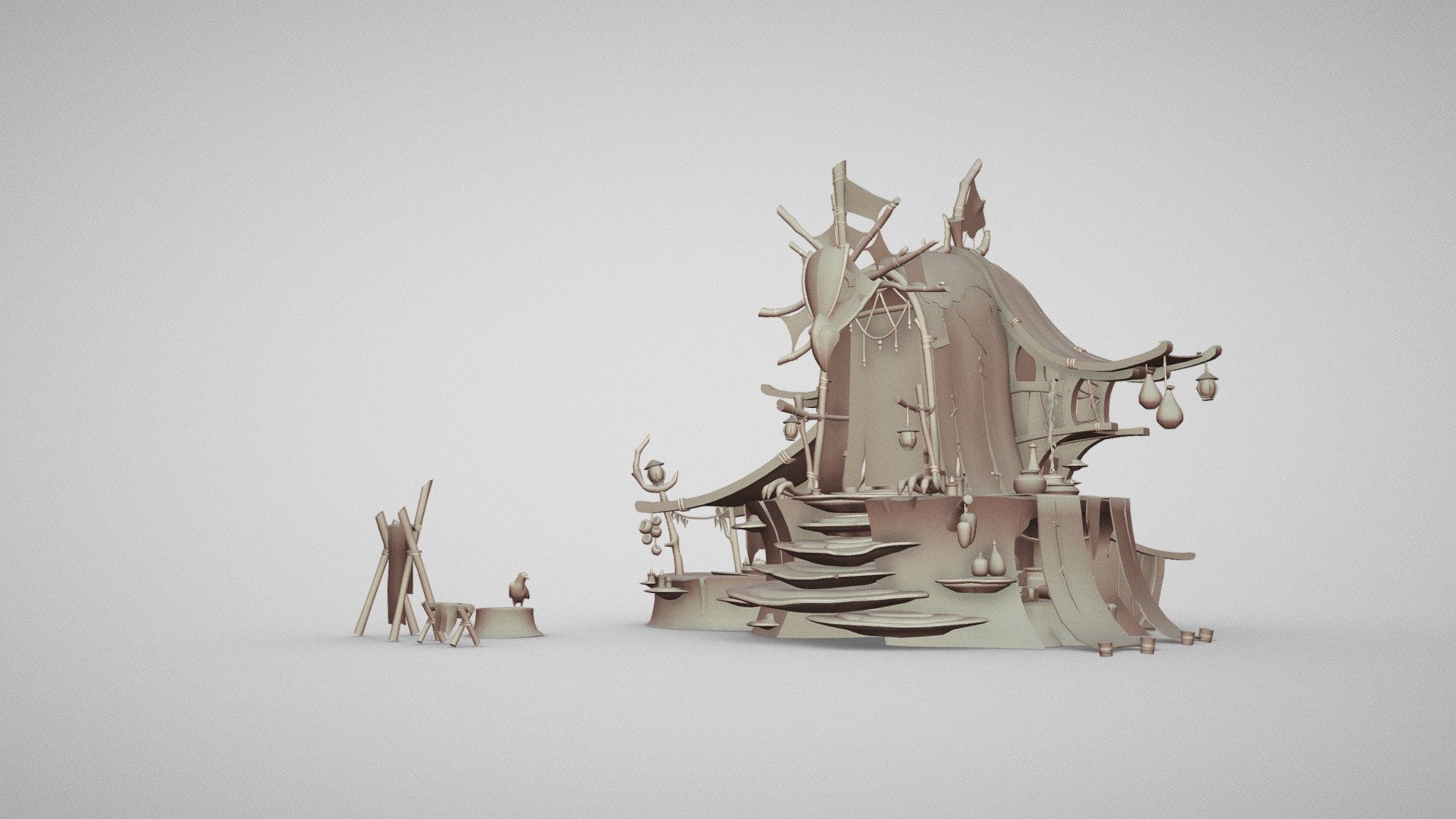Shaman's Shack - 3D model by merkuT_T (@merkuttt) [05a4fcb] - Sketchfab