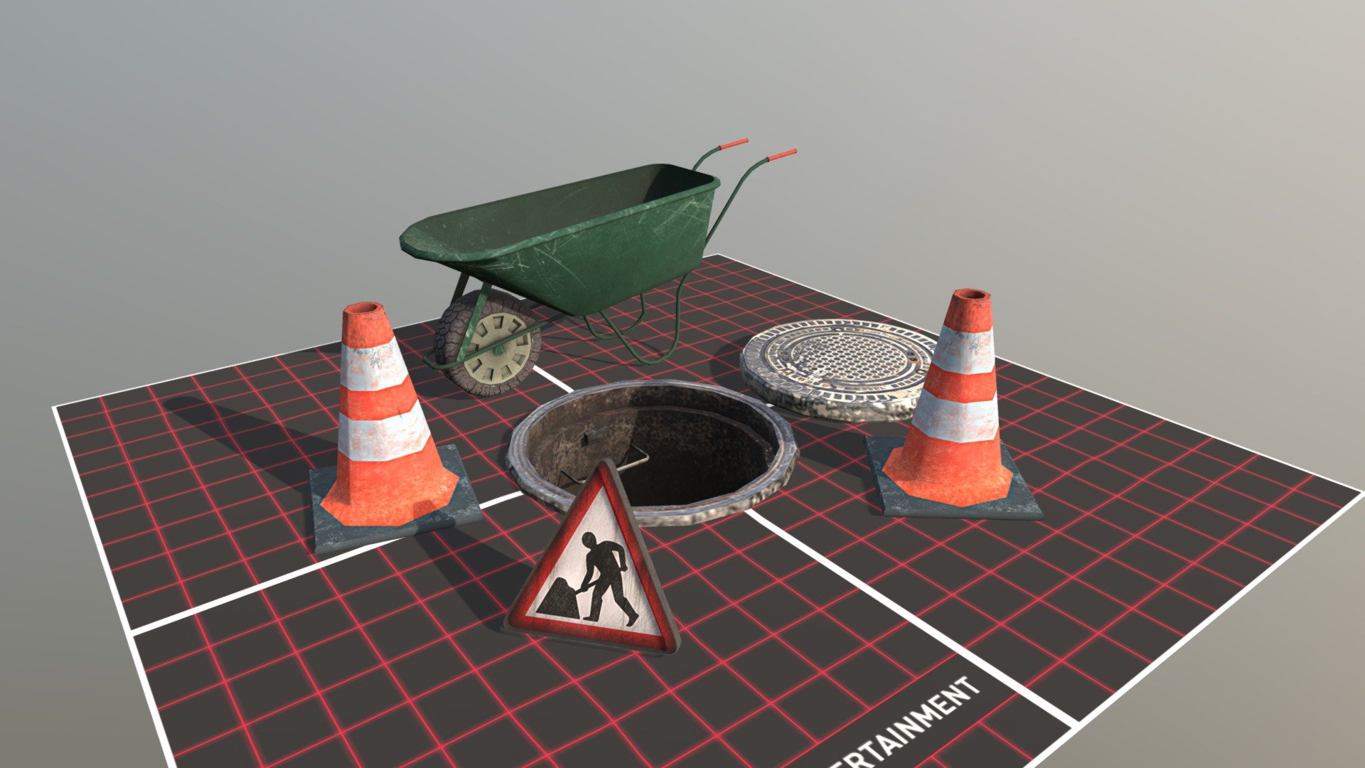 Low Poly - Kyoto Traffic Props - 3D model by Trusty [05acc84] - Sketchfab