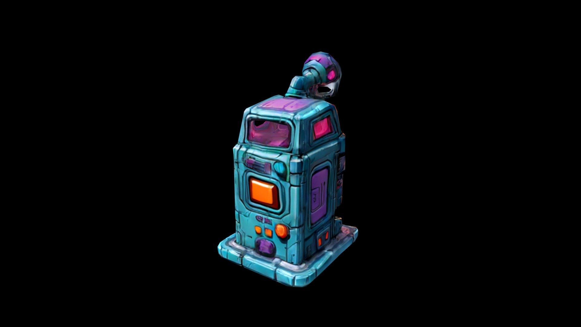A futuristic, sci-fi themed robot machine with a - Download Free 3D ...
