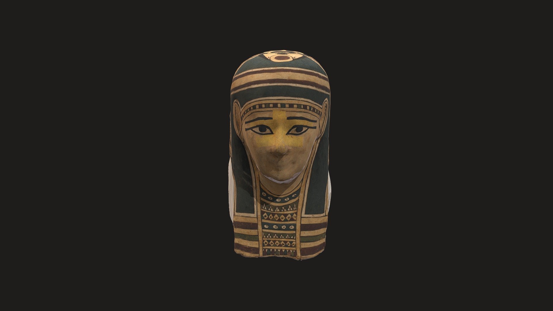 Cartonnage Of Mummy Mask - 3D model by iuegypt [05b03b7] - Sketchfab