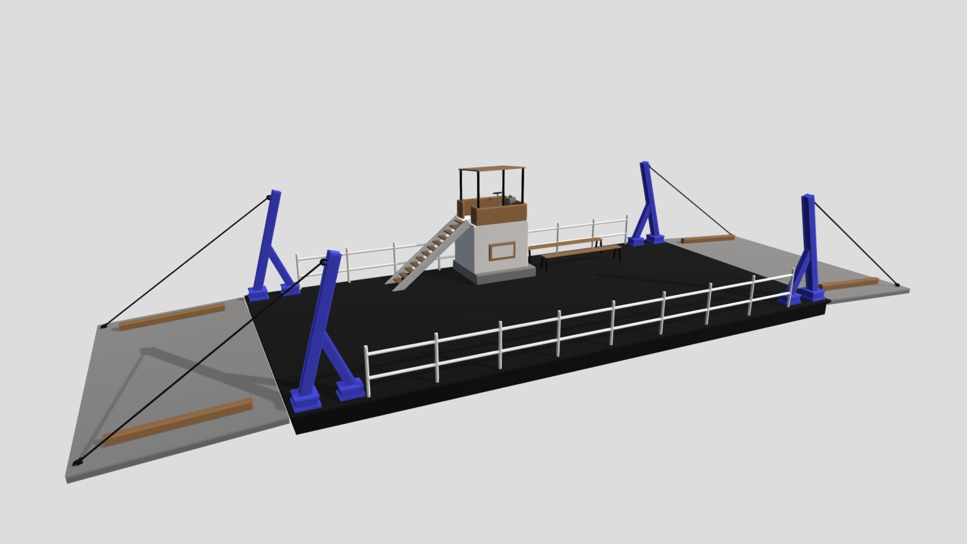 River Ferry Model With Primitives Exercise - Download Free 3D model by ...