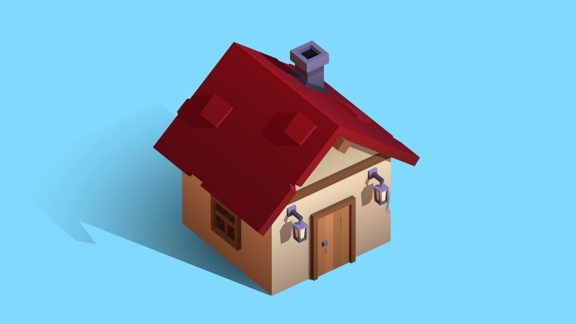 Stylized Lowpoly House - Download Free 3D model by SantyFrow [05b2245 ...