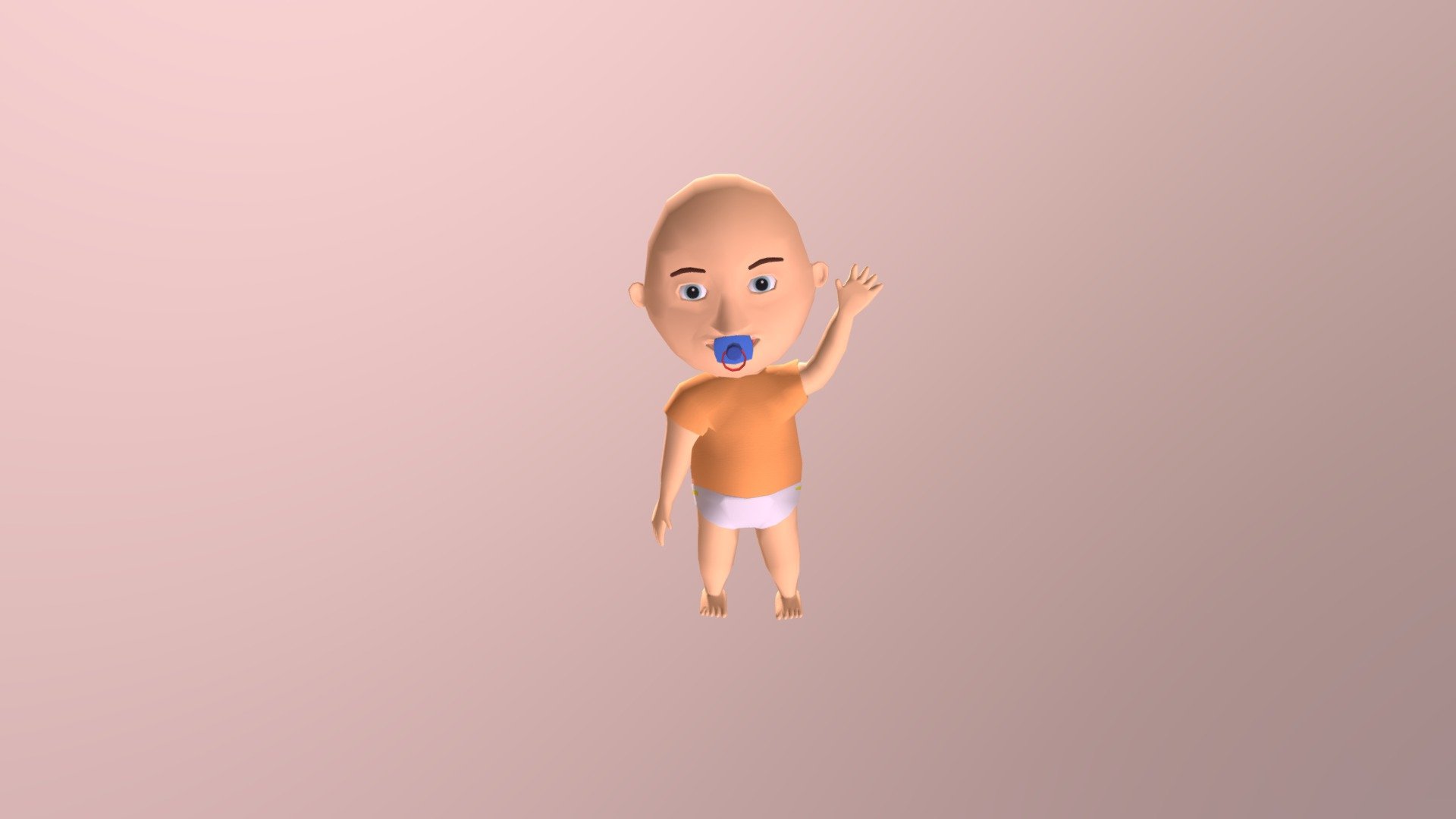 Baby1 One Hand Up Pose - 3D model by camcouto [05b24b8] - Sketchfab