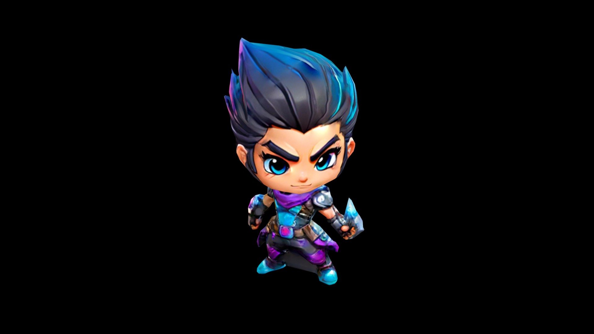 "Game Character Mysterious Fighter" - Download Free 3D model by klrxyz ...