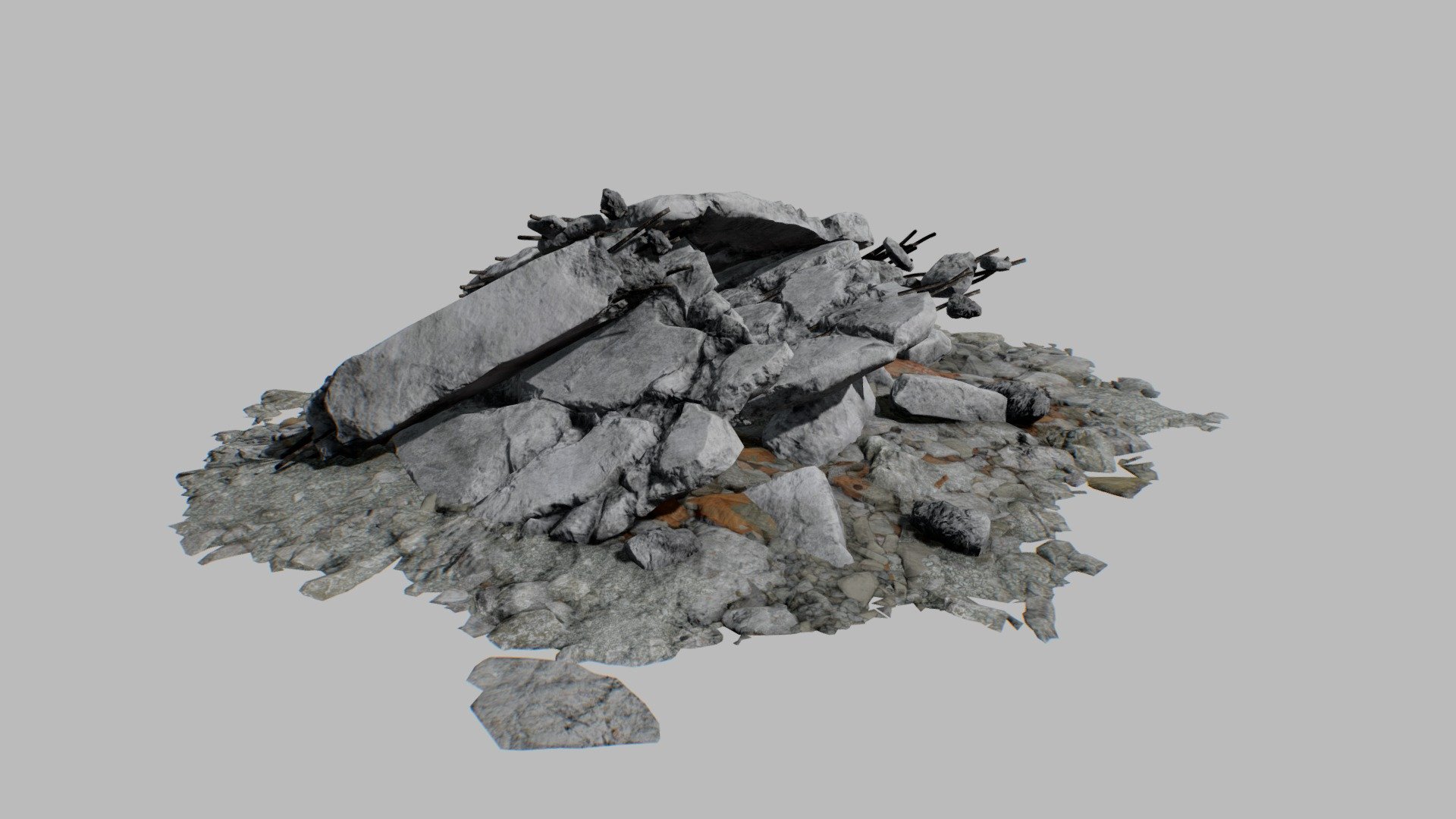 Ruin Debris Rubble 04 - 3D model by Cheboksary [05bacfe] - Sketchfab
