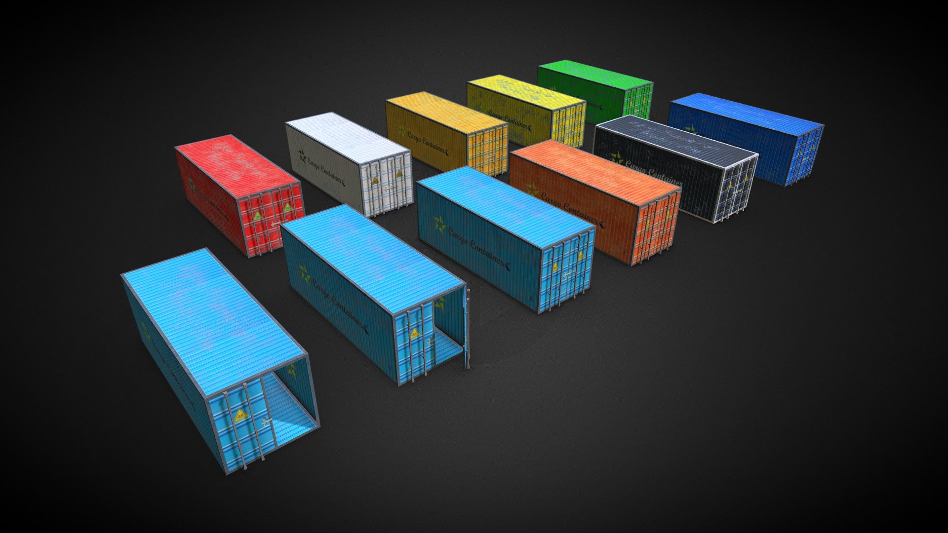 Cargo Containers - Buy Royalty Free 3D model by Adarsh.Pawar [05bc4b4 ...