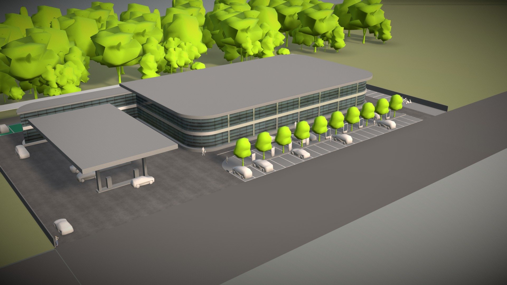 Road side station - 3D model by Nodeaxis Interactive (@ar.jethin ...