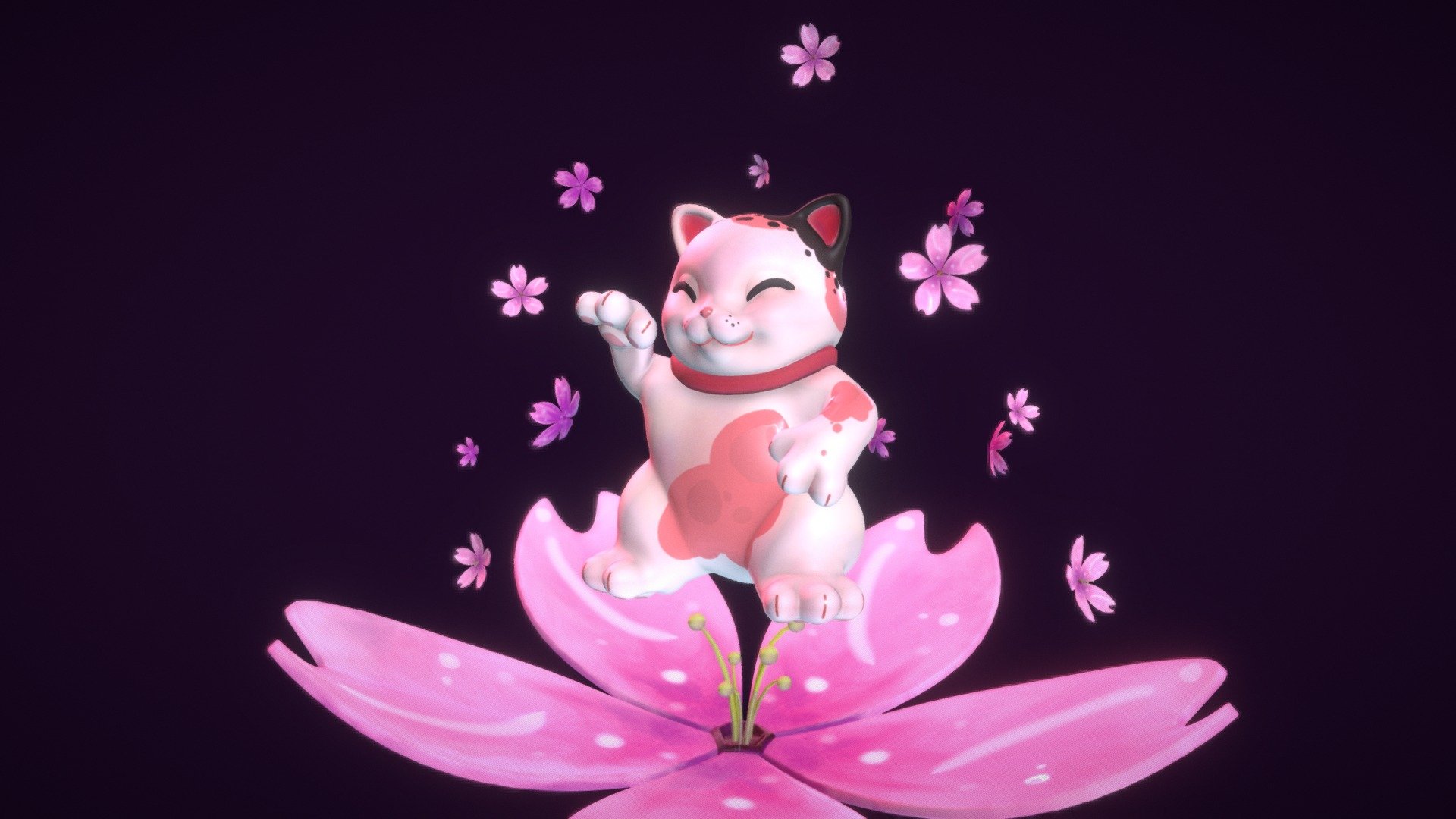 Flower Cat - 3D model by salatiq (@salatiqnado) [05c1c1a] - Sketchfab