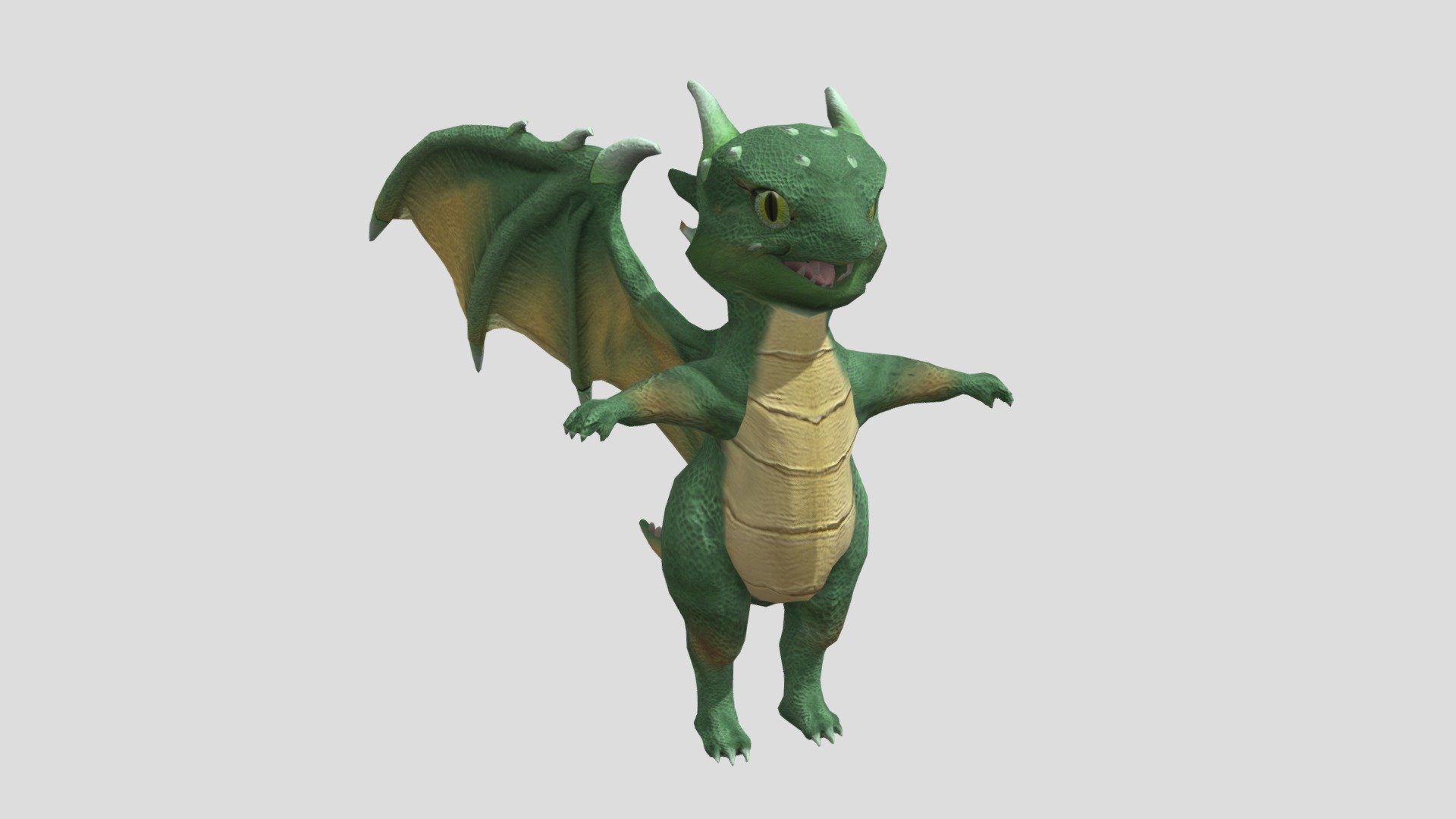 Cute Cartoon Dragon Rig - 3D model by farhananime [05c3021] - Sketchfab
