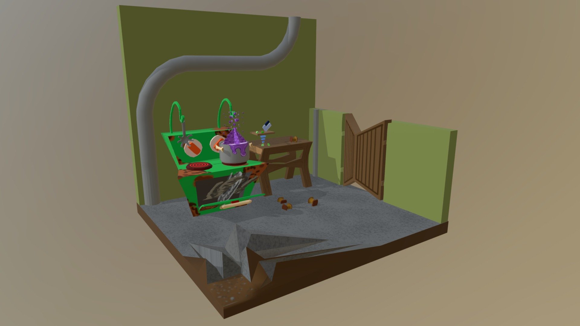 Monster Kitchen - 3D model by delgadoj28 [05c31b4] - Sketchfab