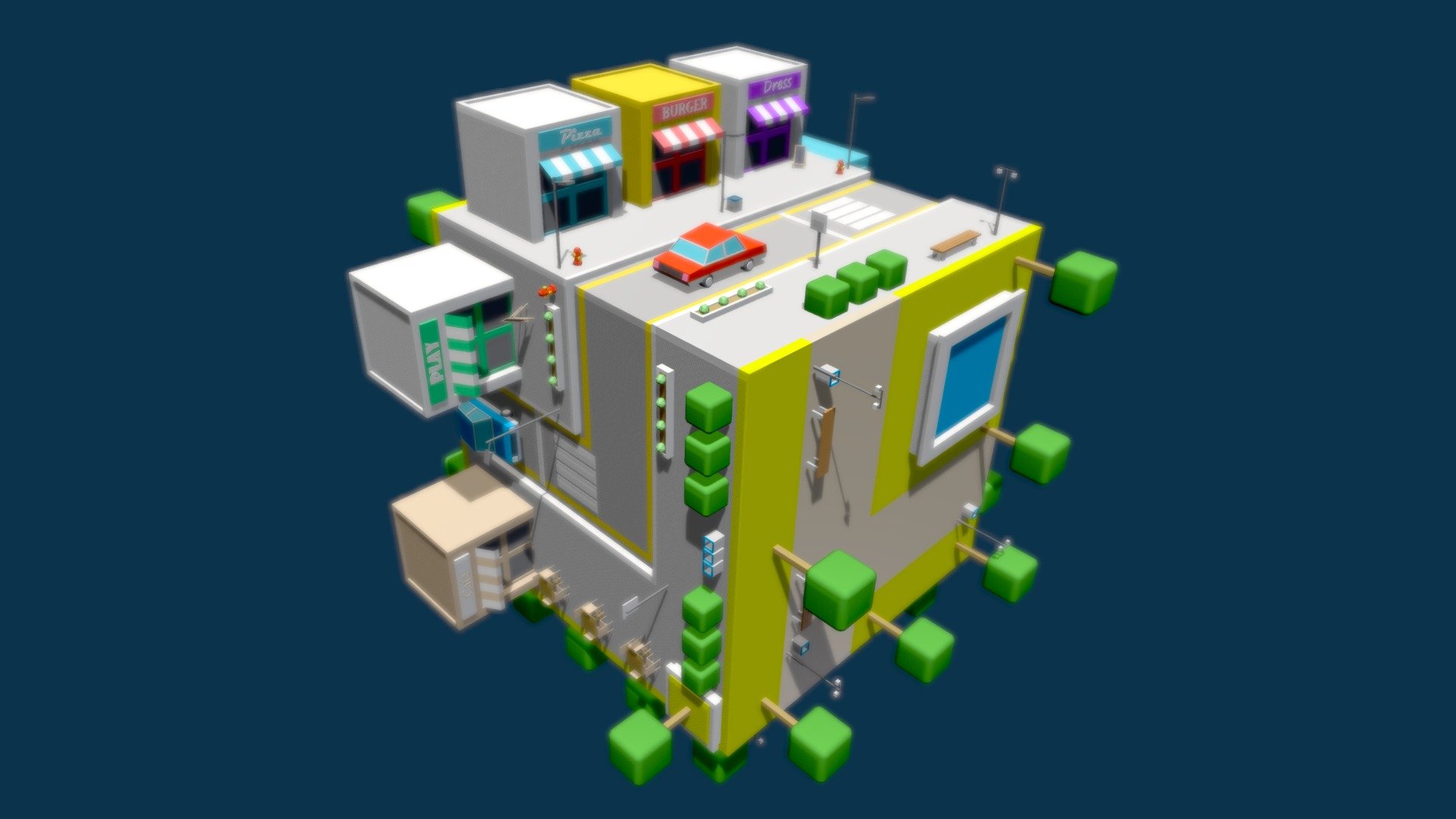 Cubic World - 3D model by torhan (@zbrushcinematory) [05c5d16] - Sketchfab