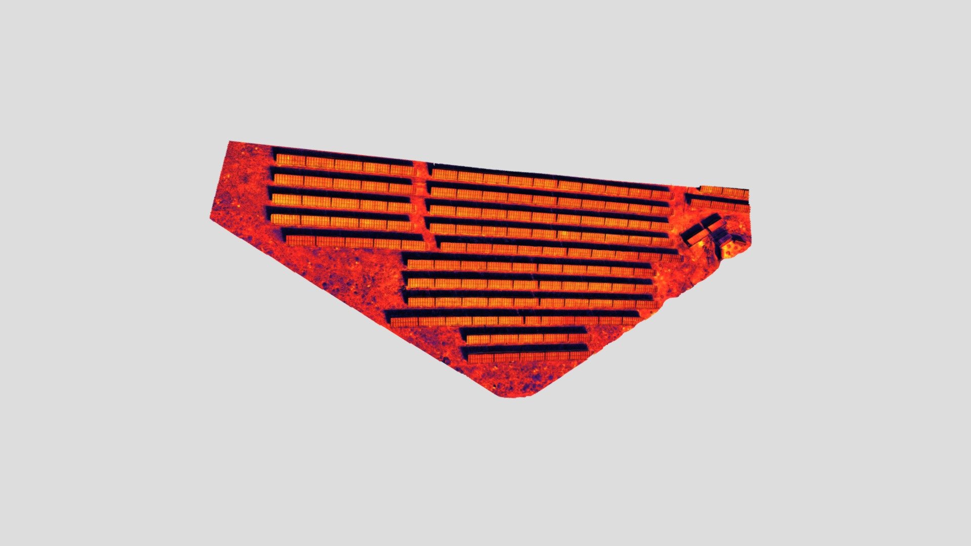 Thermal PV - H20T Photogrammetry - 3D model by Octocam-maps [05c7d11] - Sketchfab