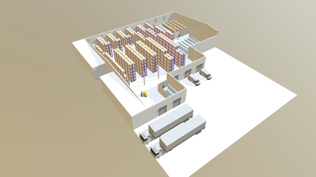 Warehouse Layout 10 - WarehouseBlueprint - 3D model by ...