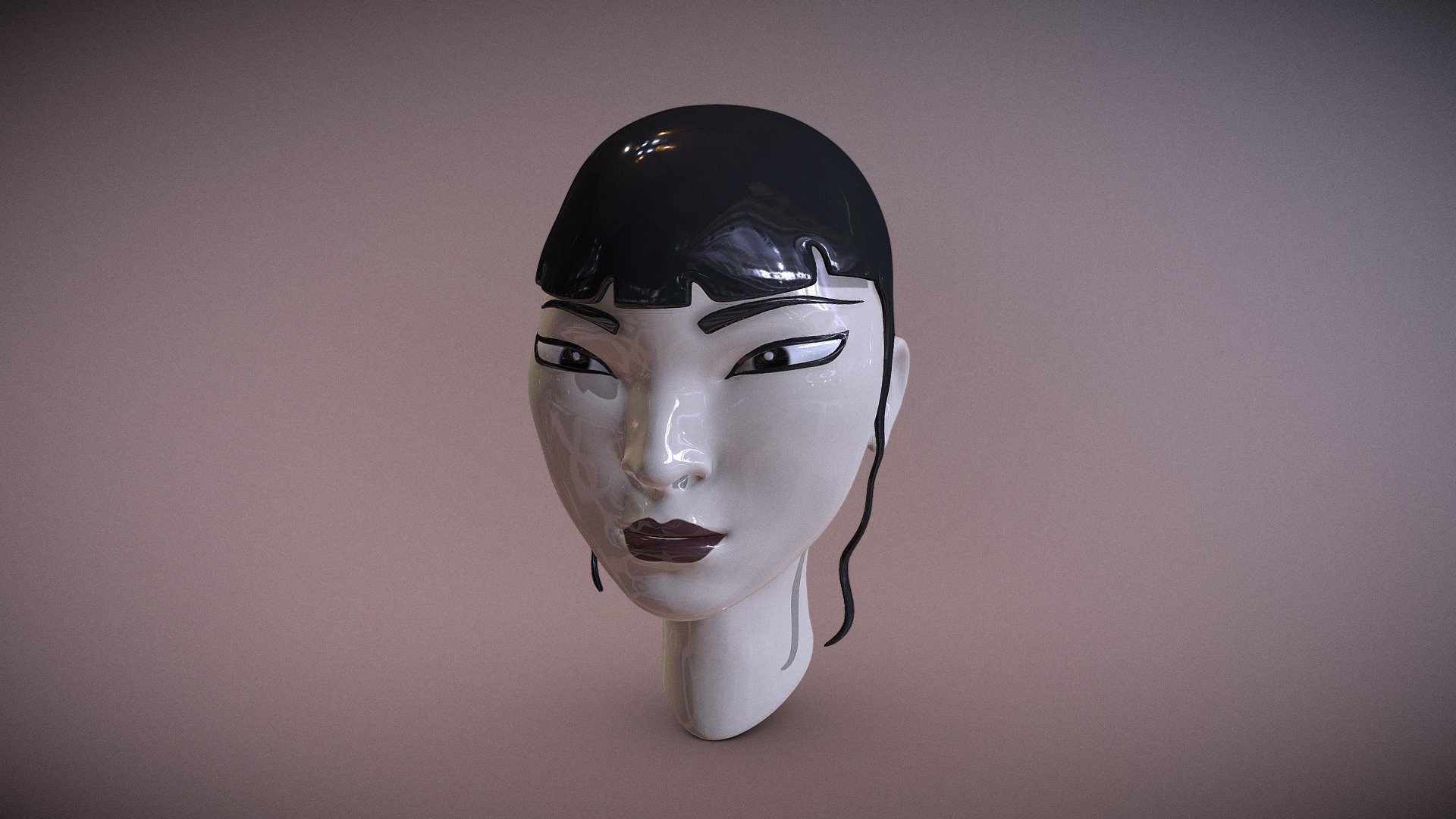 Female Chinese Bust Cartoon - 3D model by fercm10 [05ce079] - Sketchfab