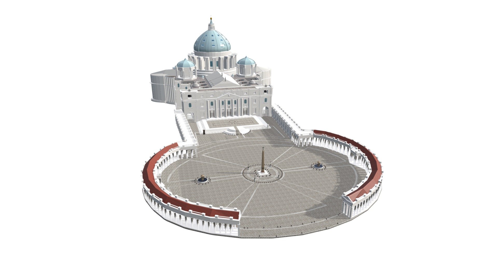 St. Peter's Square - Buy Royalty Free 3D model by renato.lt (@renato.lt ...