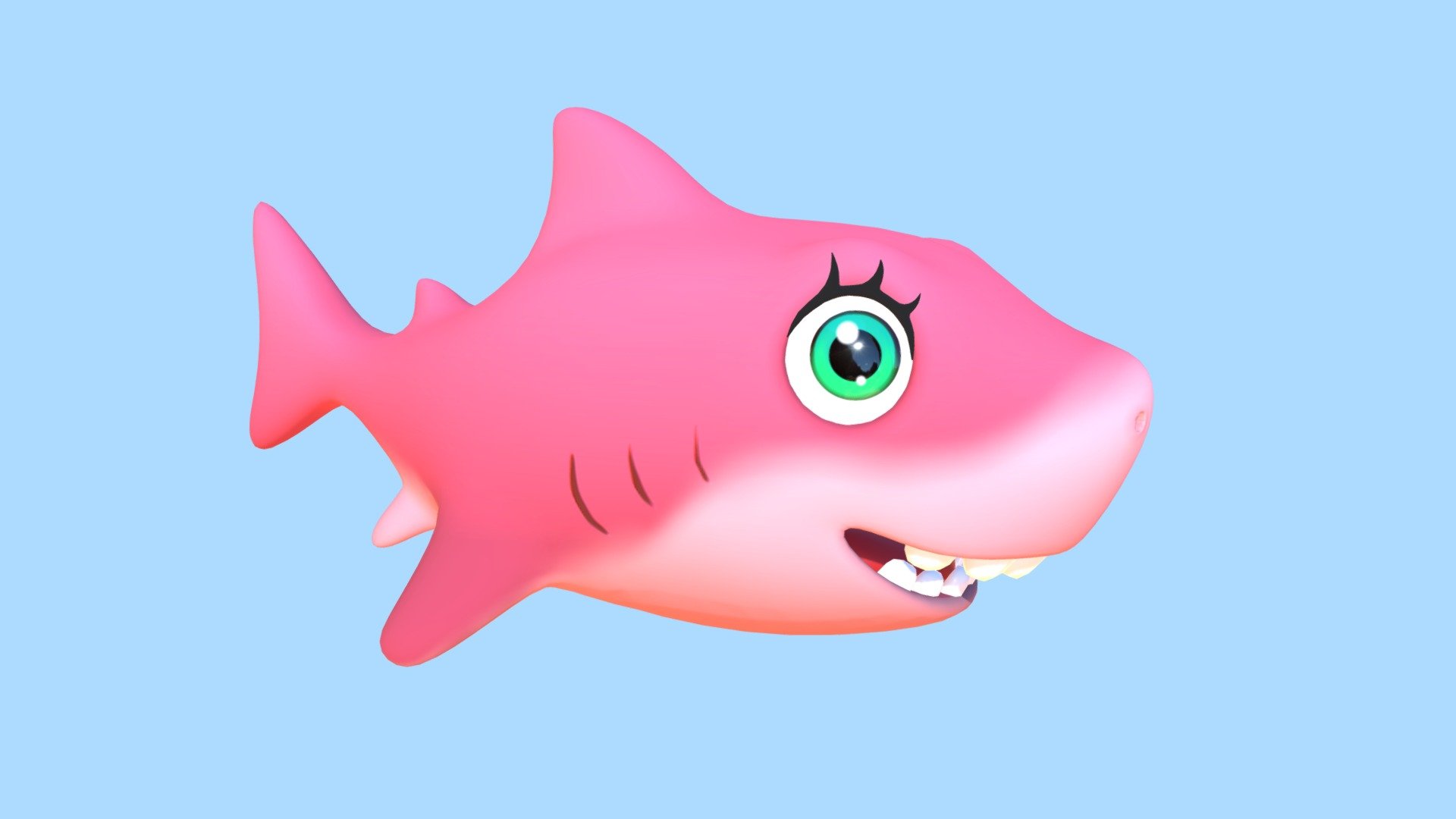 Cute Mommy Shark - Buy Royalty Free 3D model by rofi.abdur [05d7486 ...