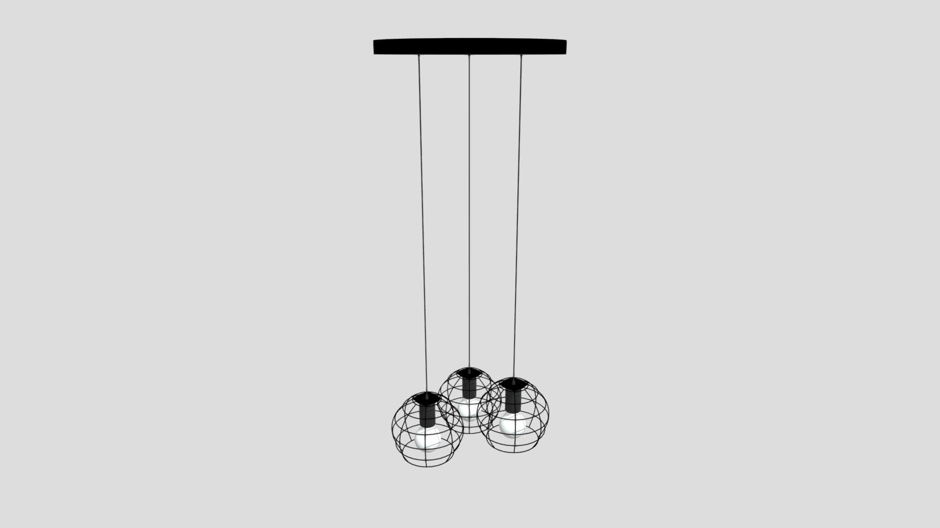 Spherical Shape Hanging Light with LED Bulb E27 - 3D model by Pavel ...
