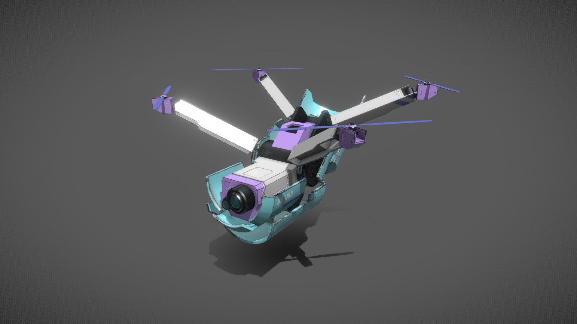 Pop Drone NX-1100 - 3D model by Rushyit (@rusyit) [05e2a4b] - Sketchfab