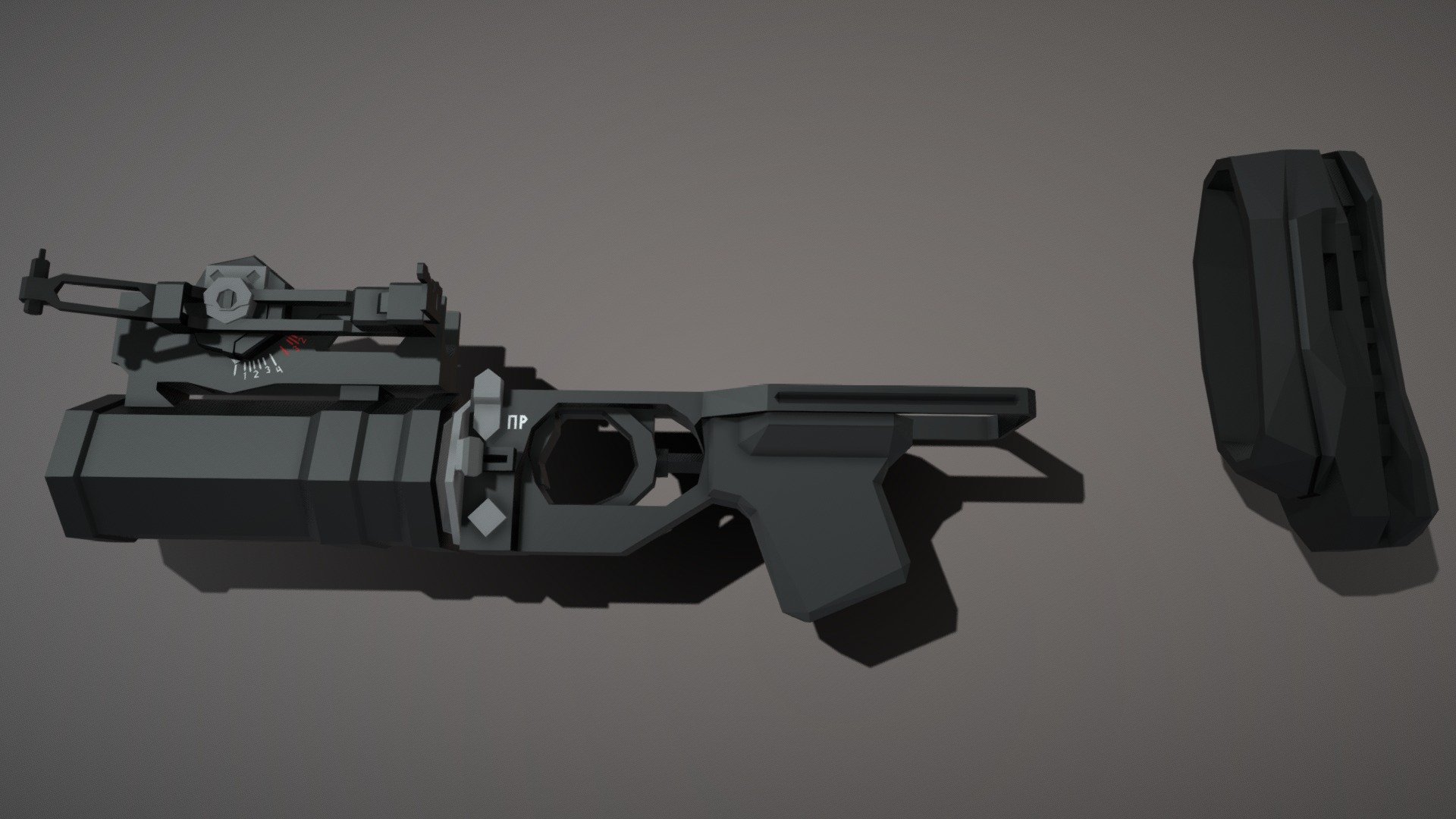 Low-Poly GP-25 underbarrel grenade launcher - Download Free 3D model by notcplkerry [05f10b0 ...