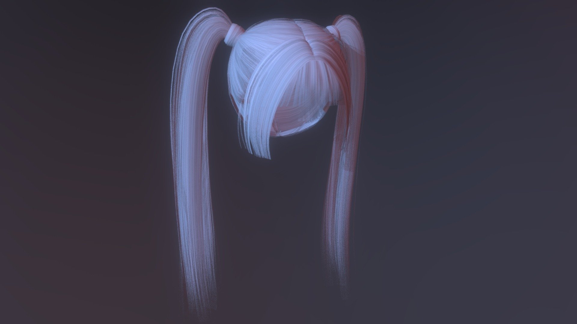 Cyber Two Long Ponytails (With Bones) - Download Free 3D model by ...