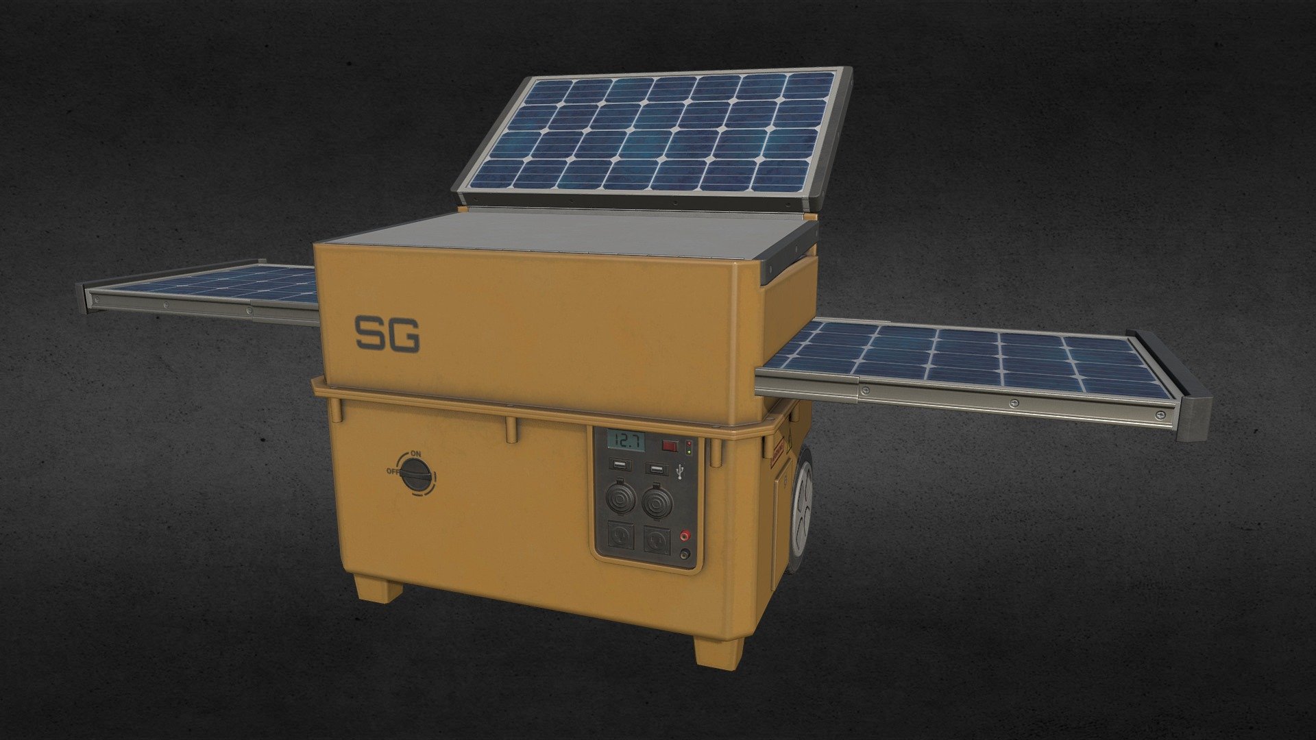 Solar generator - 3D model by Alex44444 [05f59b9] - Sketchfab