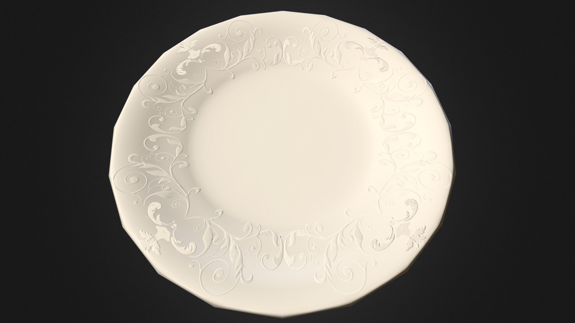 Lowpoly Victorian Plate - 3D model by jbeals [05f66aa] - Sketchfab