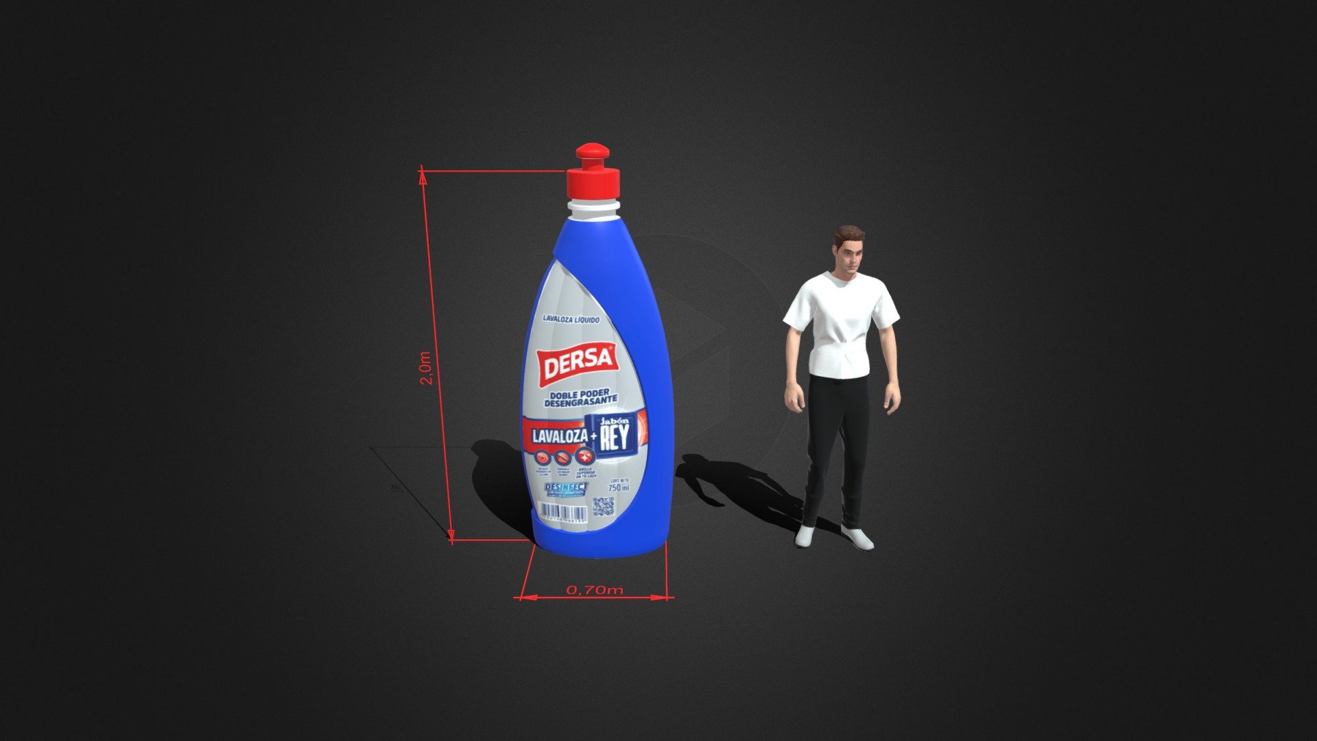 A-648 Envase, Frasco, Dersa Lavaloza, , 3Und, 2m - 3D model by ...