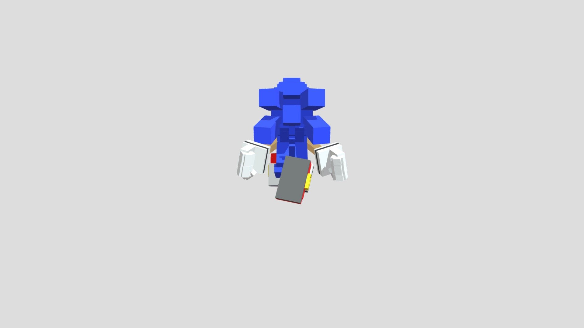 Sonic (Blockified) - 3D model by TheProSuperGamer_sketchfab (@da ...