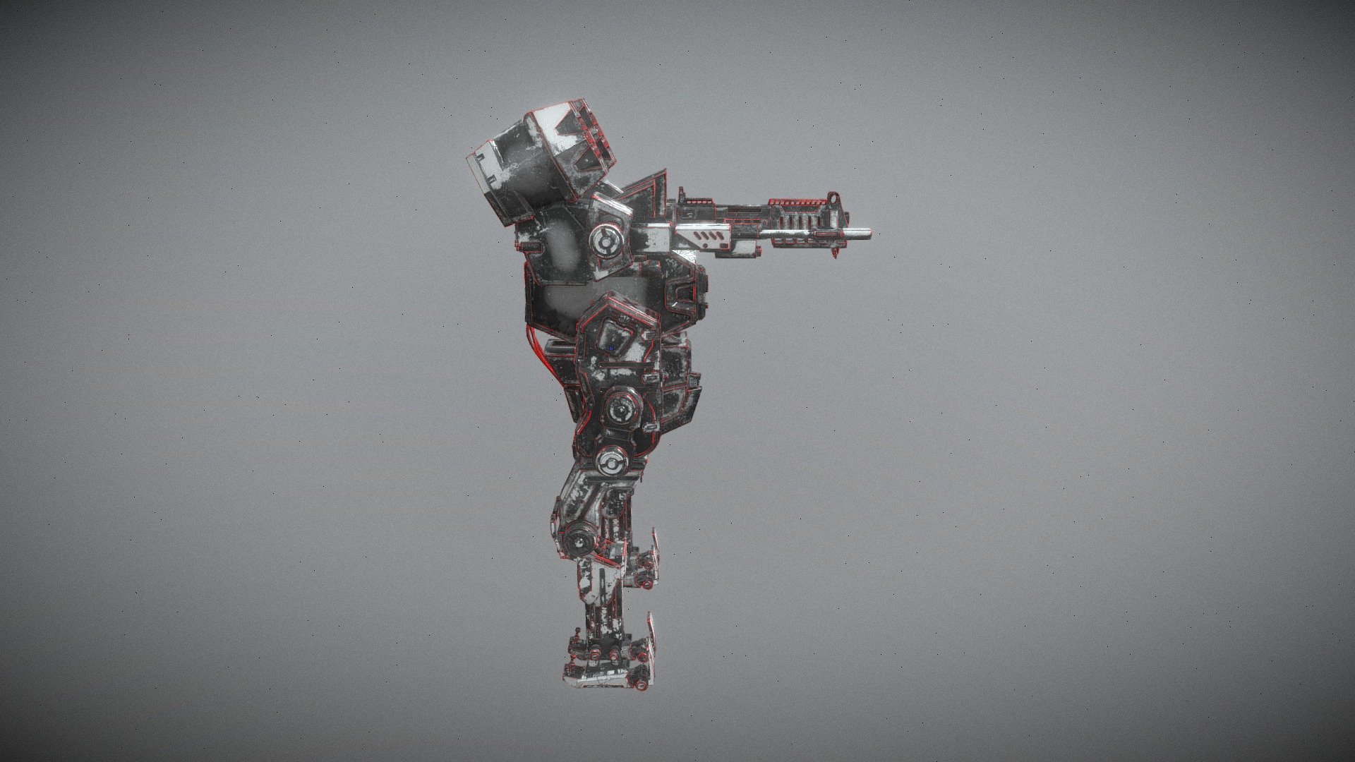 DoubleGun Robot - 3D model by johnny001melky [05f8497] - Sketchfab