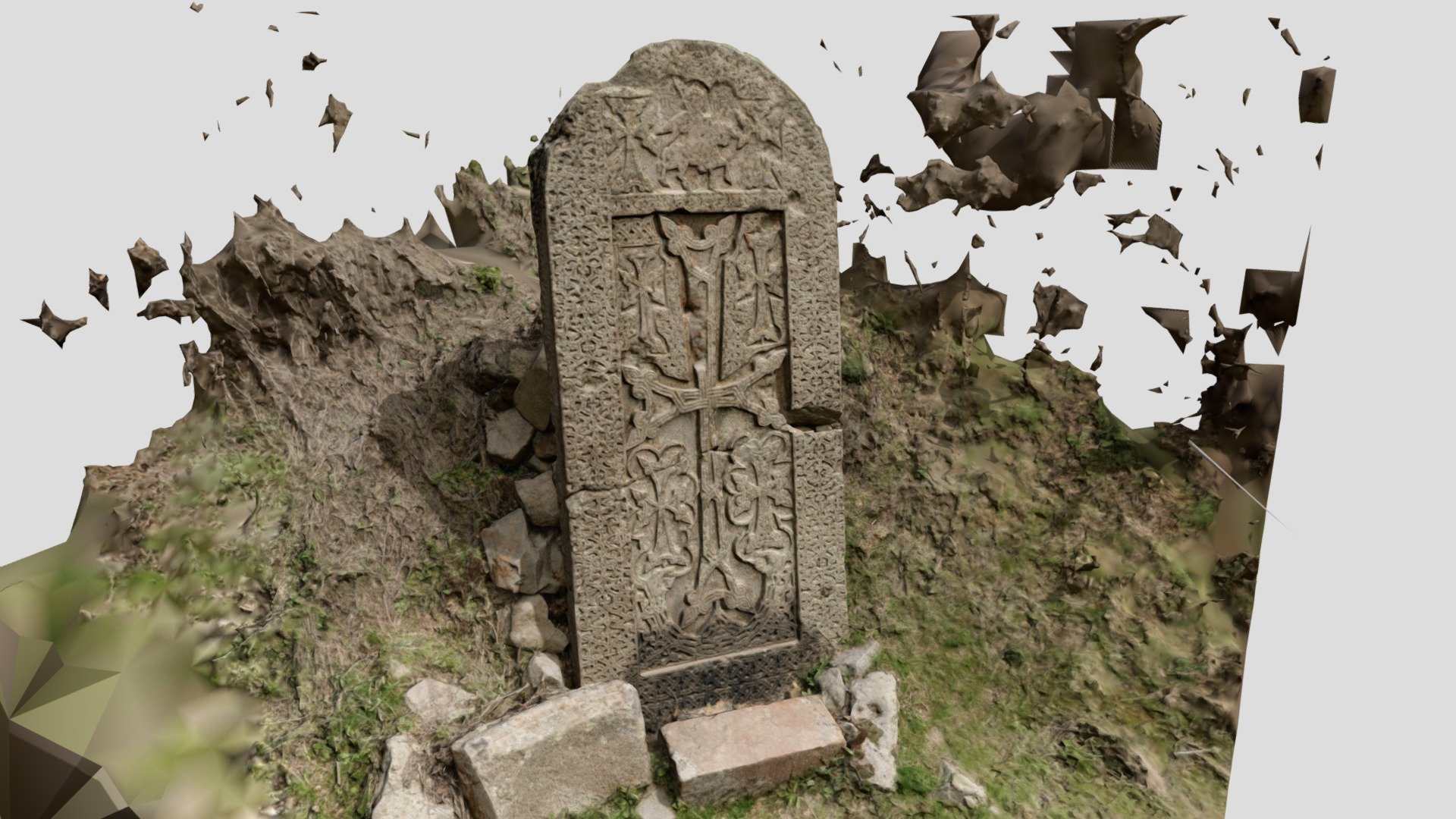 Garni Temple Khachkar - 3D model by danyakushnarevich [05f9fd0] - Sketchfab