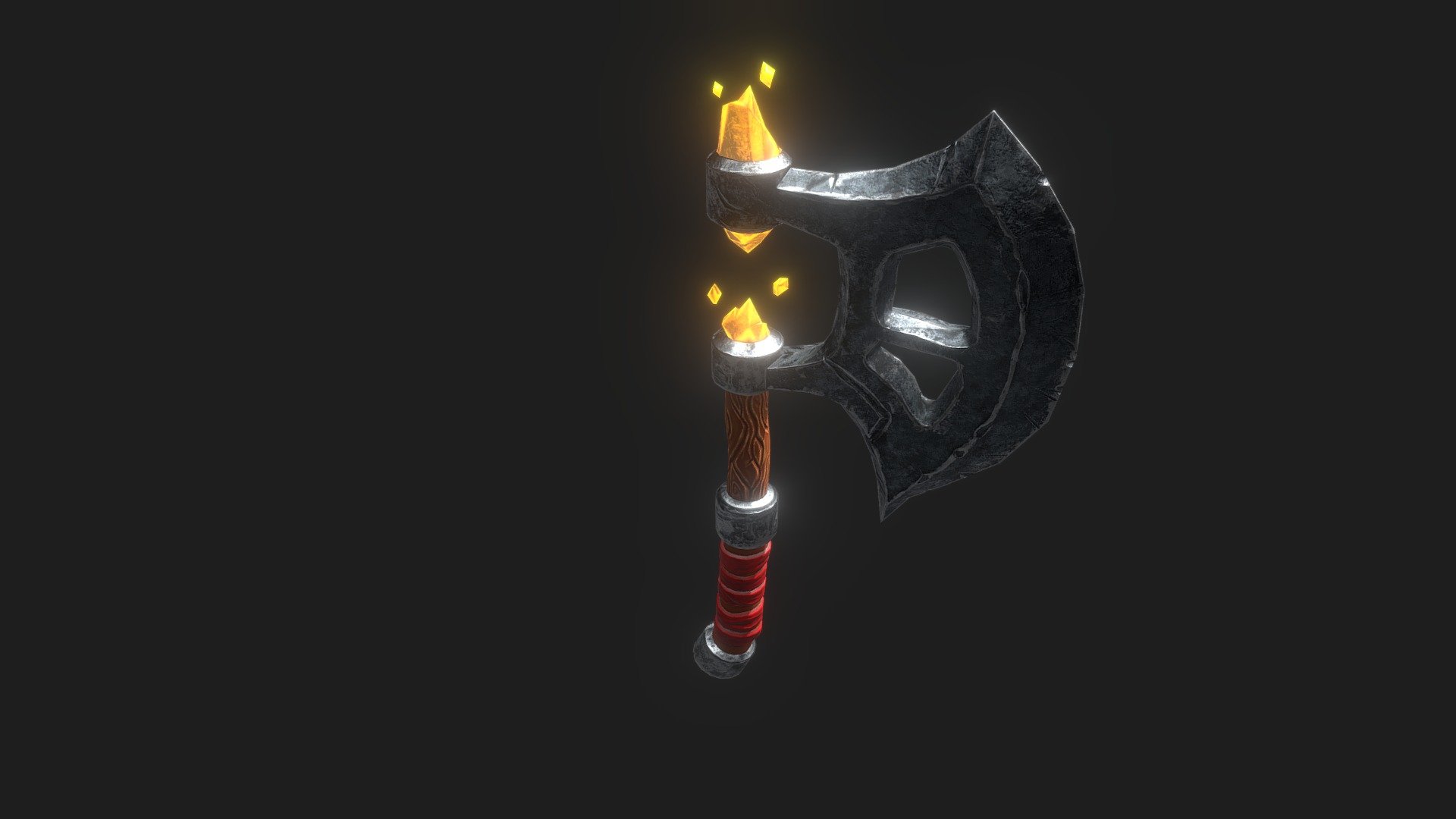 Crystal Axe - 3D model by longpham3dartist [05fba62] - Sketchfab