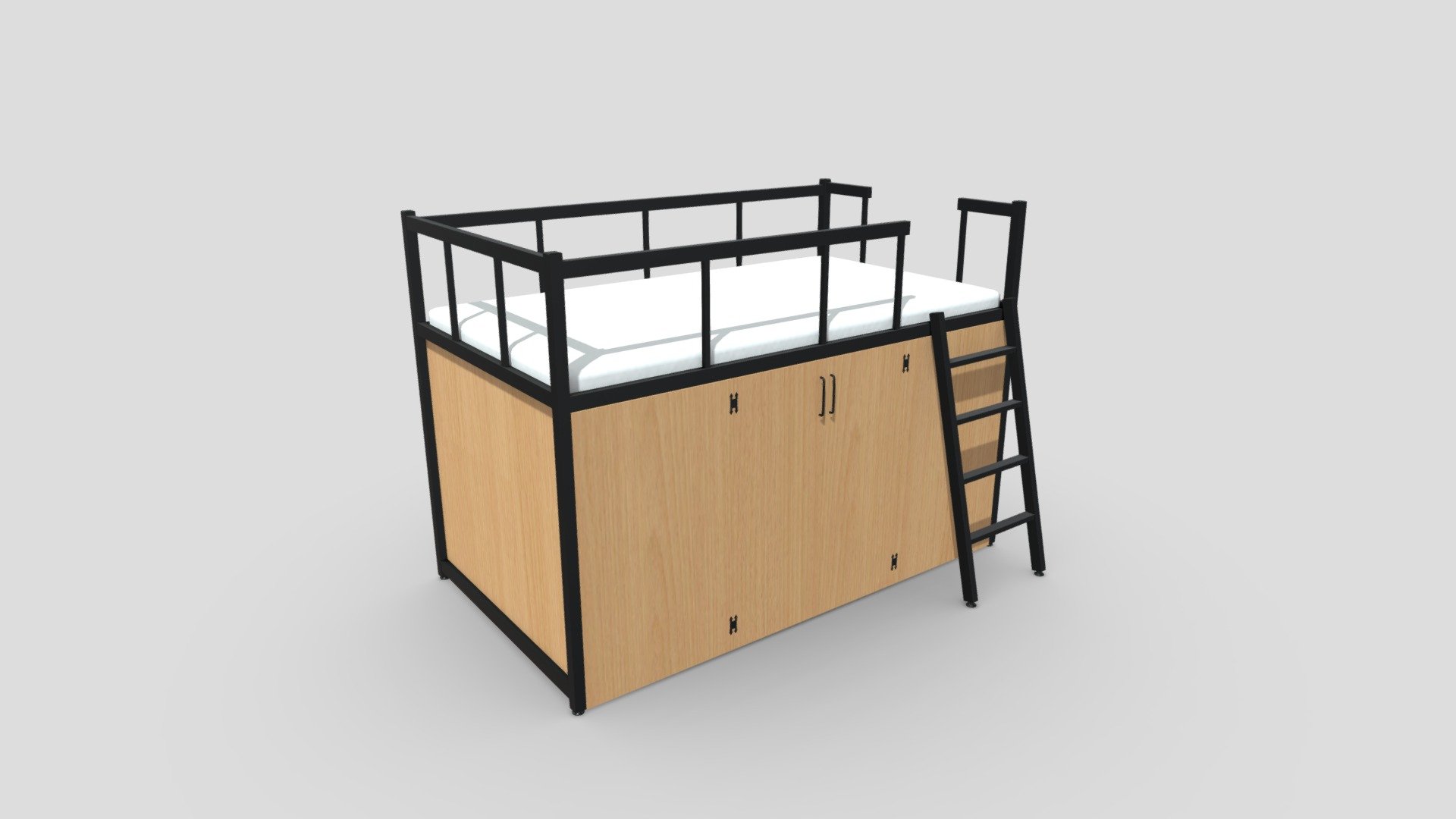 bed storage type SS ladder - Buy Royalty Free 3D model by interior ...