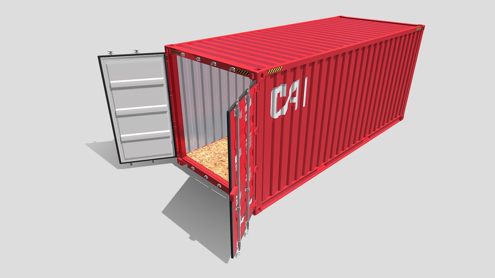 20ft Shipping Container CAI v2 - Buy Royalty Free 3D model by ...