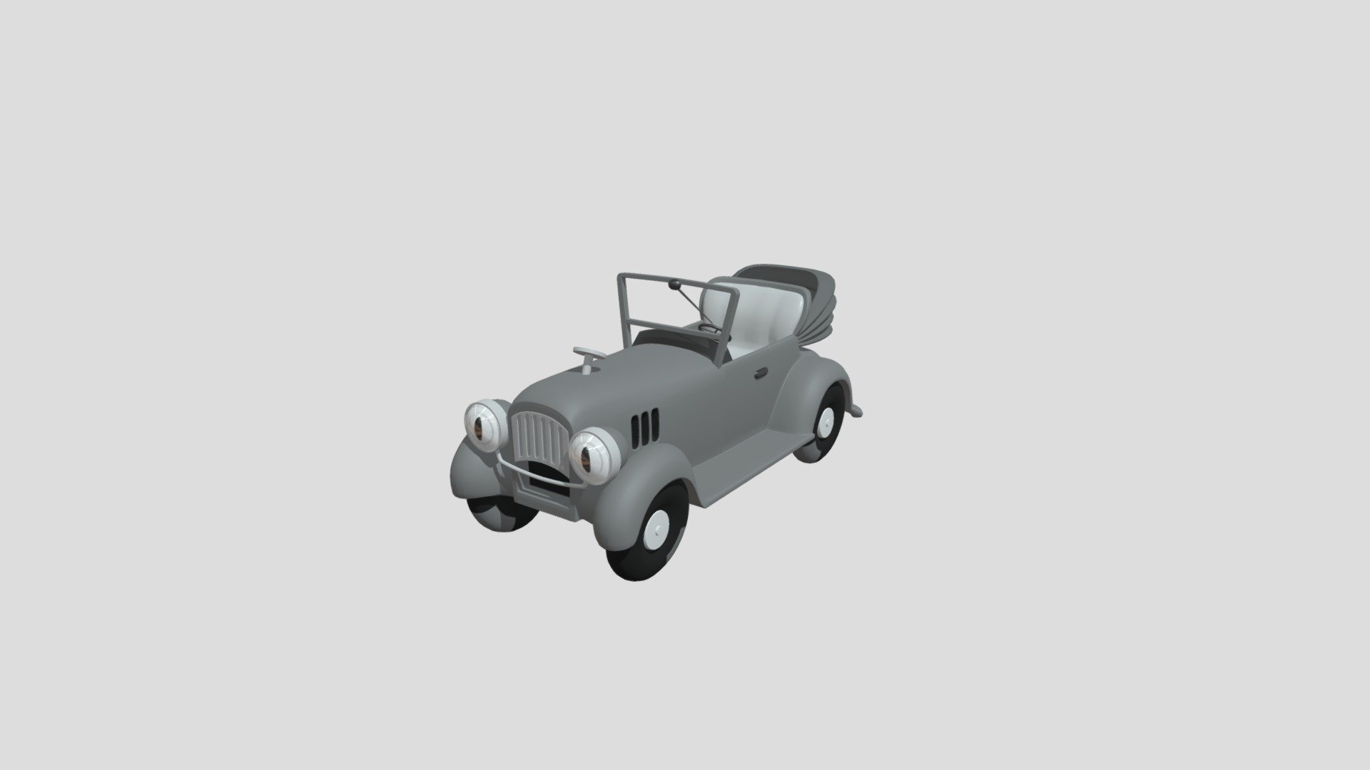 Grey Old Car With Eyes - 3D model by tasaanarovec [0607bc9] - Sketchfab
