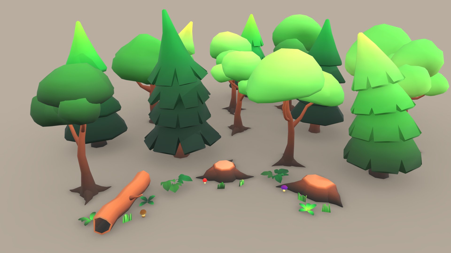 Forest _ Pack - 3D model by Glub (@GlubGraphics) [0609dd3] - Sketchfab