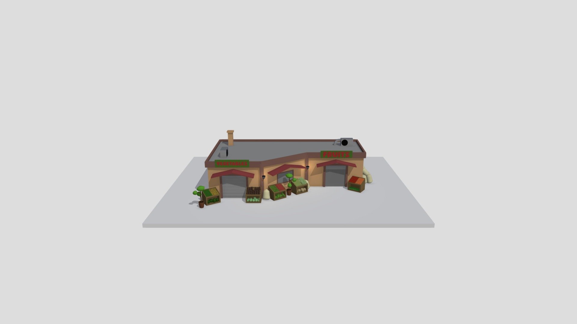 FRUIT & VEGETABLE STORE - 3D model by Skeptic.409 [060bf13] - Sketchfab