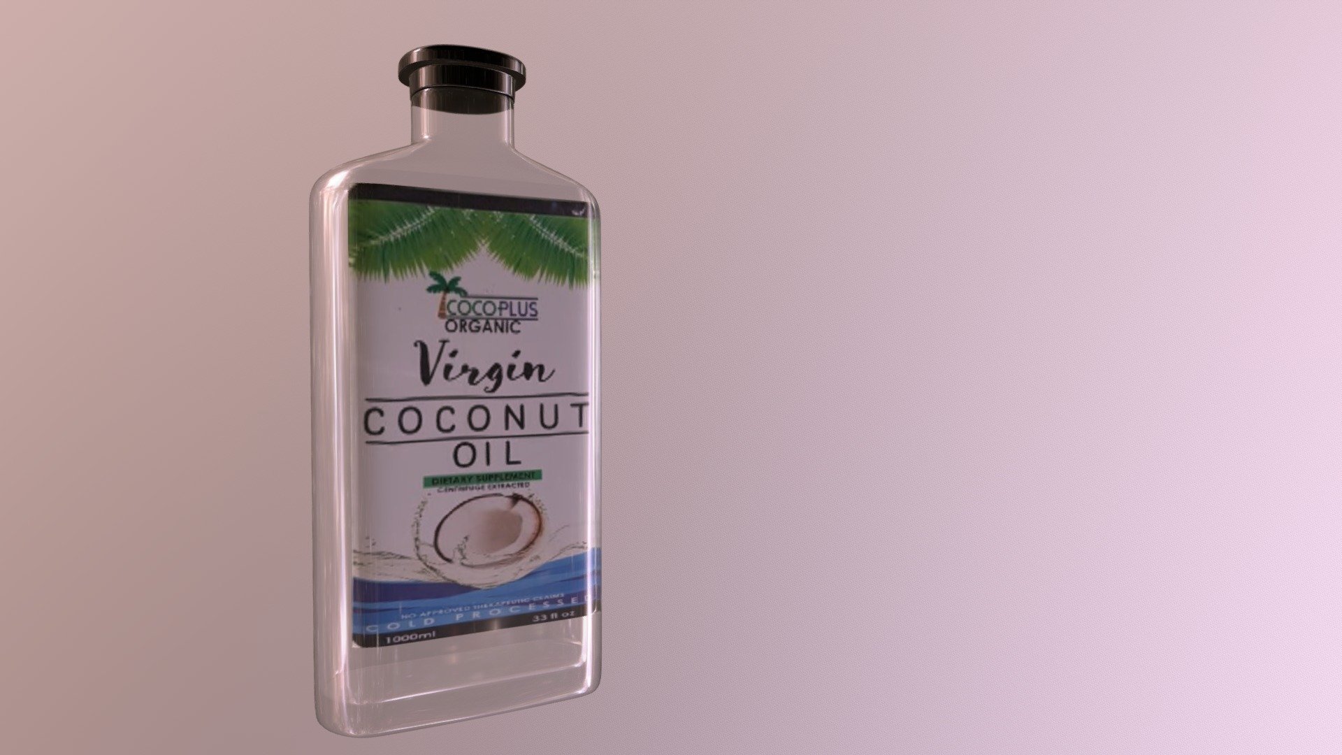CocoPlus Organic Virgin Coconut Oil - 3D model by Jerry Espinocilla ...